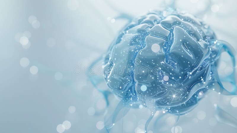 Brain 3d Model Light Background Stock Photo - Image of neurology ...