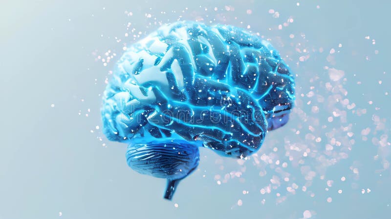 Brain 3d Model Light Background Stock Footage - Video of health, think ...