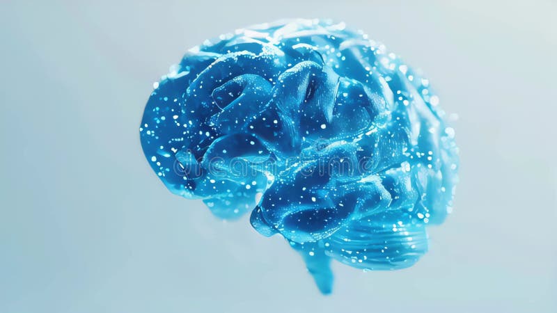 Brain 3d Model Light Background Stock Video - Video of nervous ...