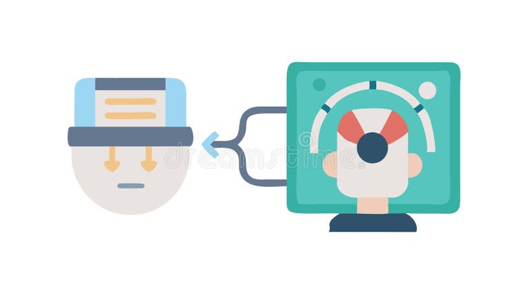 Brain Data Processing, Mind Control System Icon, Vector Design ...