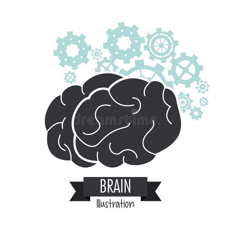 Brain Design. Mind Concept. White Background , Editable Vector Stock ...