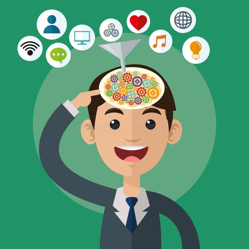 Brain Design. Organ Icon. Flat Illustration, Graphic Stock Illustration ...