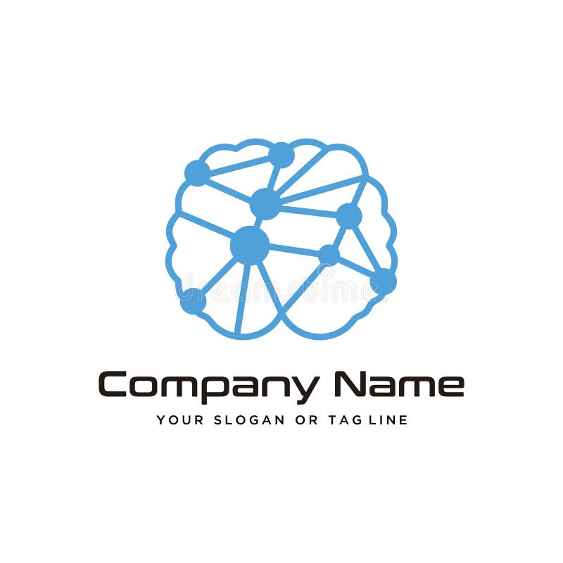 Brain Design Technology Logo Modern Vector Template Stock Vector ...