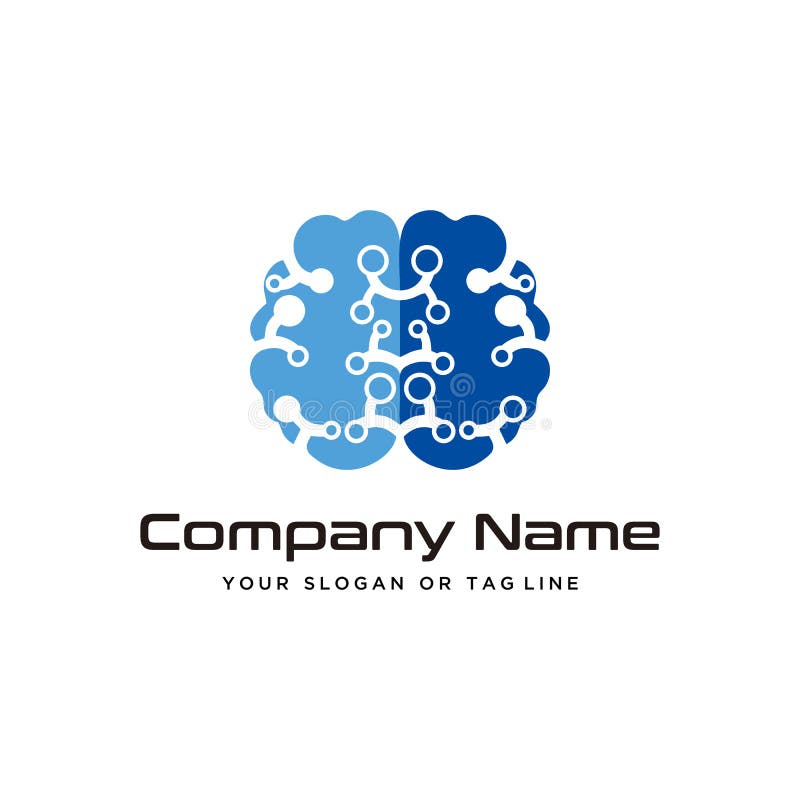 Brain Design Technology Logo Modern Vector Template Stock Vector ...