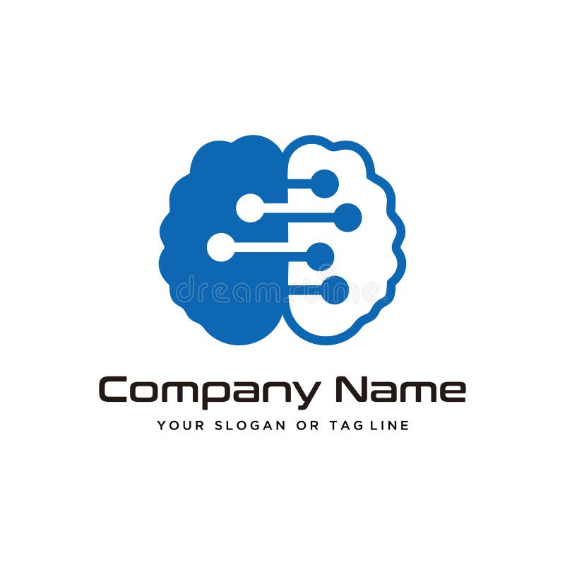 Brain Design Technology Logo Modern Vector Template Stock Vector ...