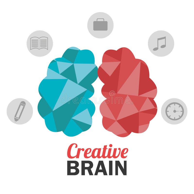 Brain Design, Vector Illustration. Stock Vector - Illustration of ...