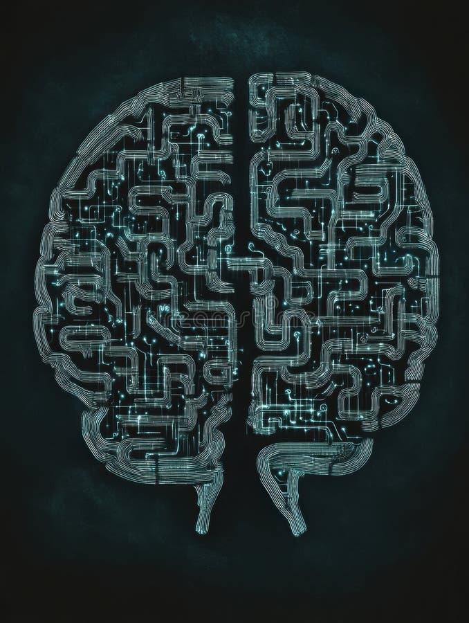 A Brain Designed As a Labyrinth Features Intricate Pathways Resembling ...