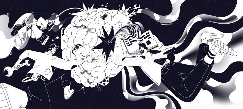 Brain Overload Stock Illustrations – 641 Brain Overload Stock ...