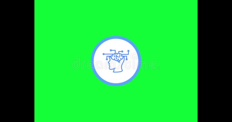 Digital Brain Animated Icon. Stock Video - Video of icon, information ...