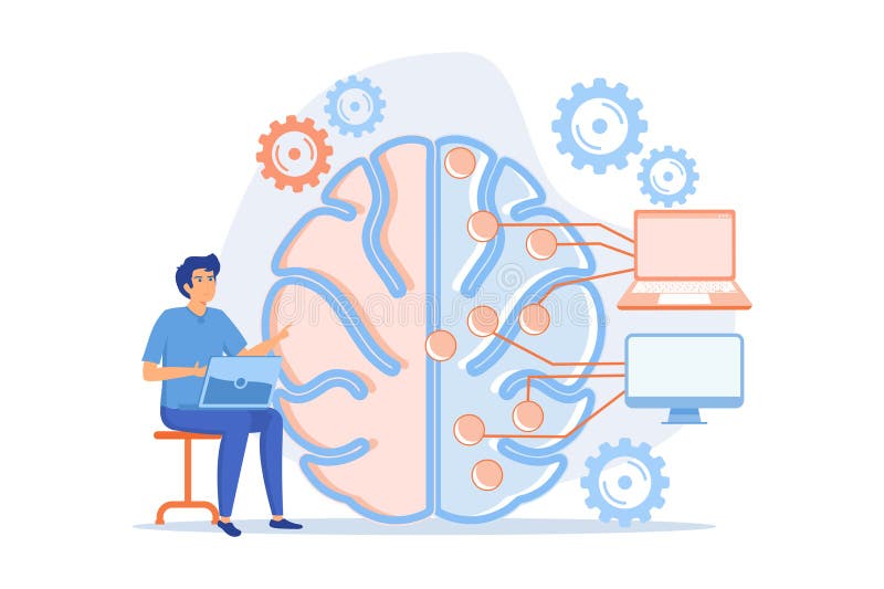Brain with Digital Circuit and Programmer with Laptop. Machine Learning ... Brain with Digital Circuit and Programmer with Laptop. Machine Learning ...