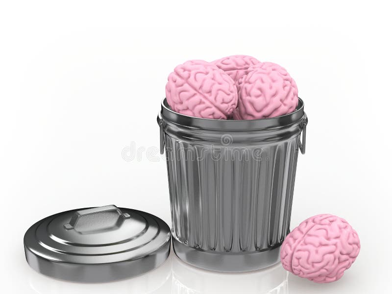 Garbage Brain stock vector. Illustration of gutter, sheet - 29366413