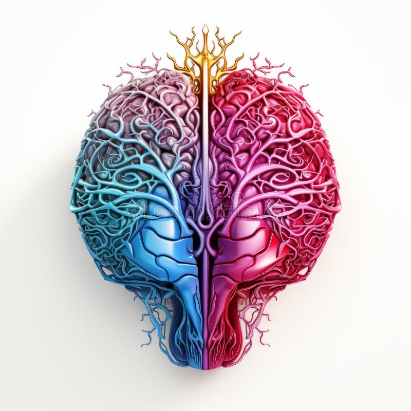 Brain Divided in Six Parts Like Puzzle. Function Zones. Vector Stock ...