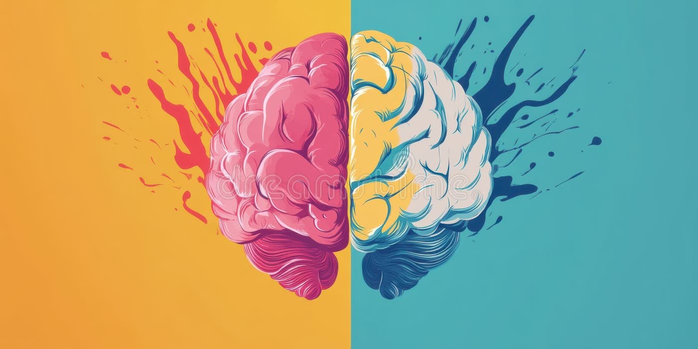 Brain Divided Stock Illustrations – 375 Brain Divided Stock ...