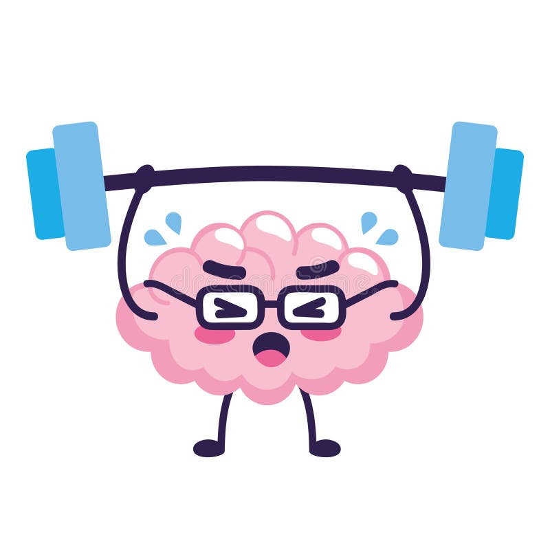 Brain Doing Exercise Cartoon Stock Vector - Illustration of wellness ...