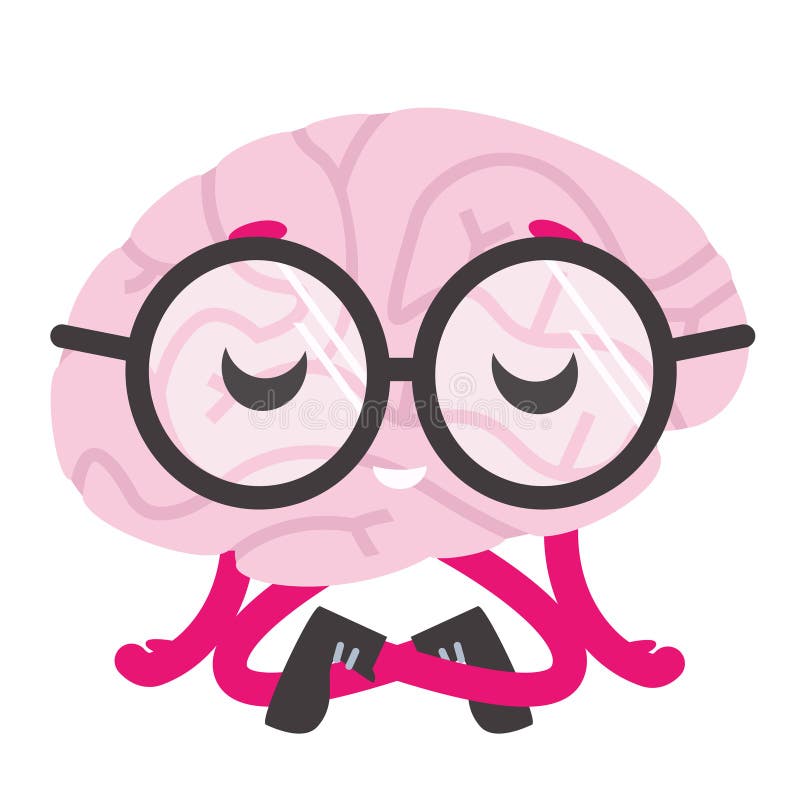 Brain doing yoga. stock vector. Illustration of head - 271822498