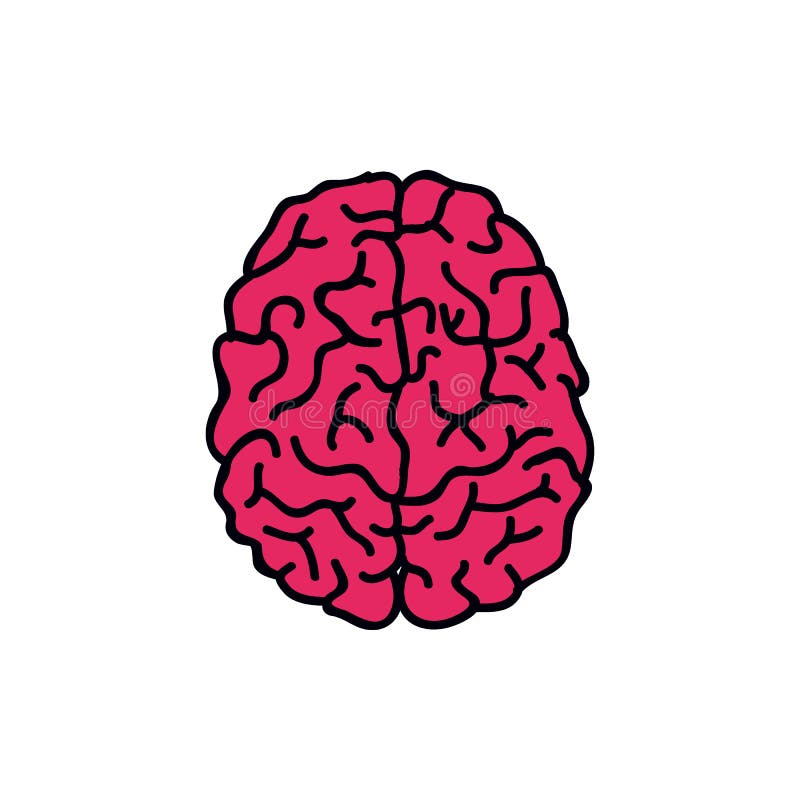 Brain Doodle Icon, Vector Illustration Stock Illustration ...