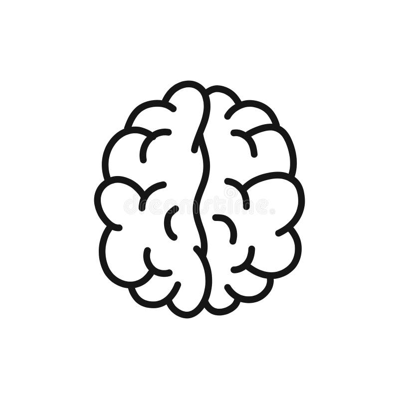 Brain Doodle Icon, Vector Illustration Stock Illustration ...