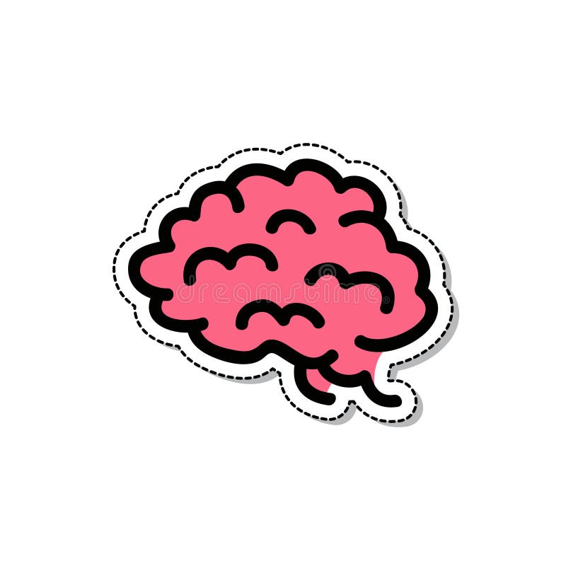 Brain Doodle Illustration With Textures Stock Illustration ...