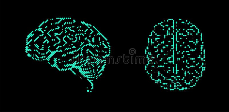 Human Brain Visualization. Futuristic Artificial Intelligence Concept ...