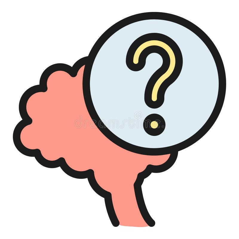 Brain Doubt Icon Vector Flat Stock Vector - Illustration of flat, mind ...