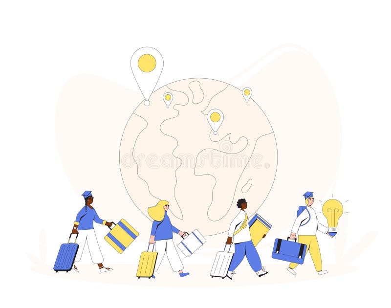 International Migration Infographic Stock Illustration - Illustration ...