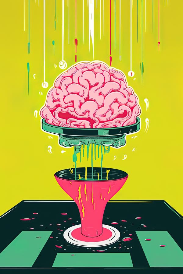 Brain Draining. Squeezing Brain Liquid. Stealing Information and Ideas ...