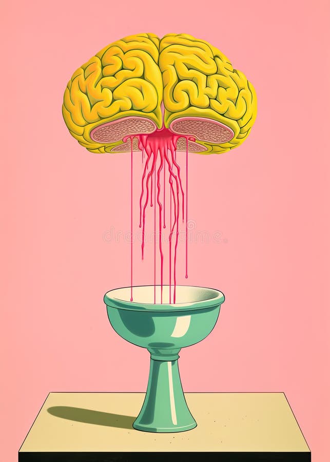 Brain Draining. Squeezing Brain Liquid. Stealing Information and Ideas ...