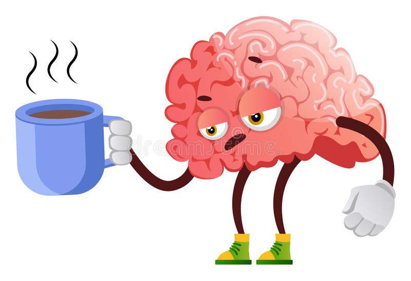 Coffee Brain Loading Illustration Stock Illustration - Illustration of ...