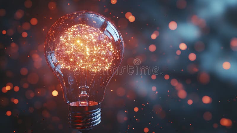 Brain-Driven Innovation: a Glimpse of Future Technology Stock Image ...