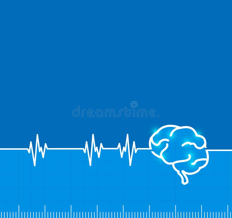 Brain Electromagnetic Impulse Activity Stock Vector - Illustration of ...