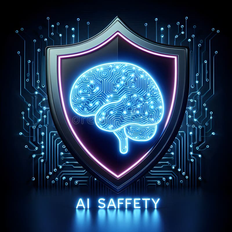 A Brain Encased within a Shield, Symbolizing the Concept of AI Safety ...