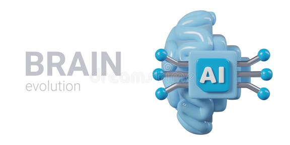 Brain Evolution Concept. Intelligence Development, Virtual Worker Stock ...