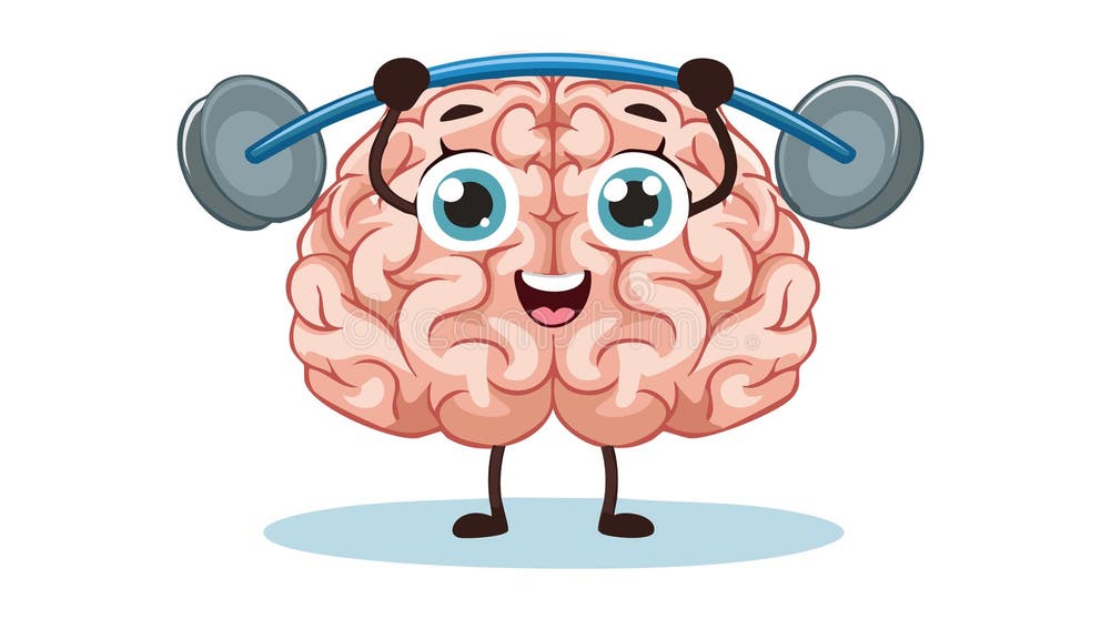 Human Brain Exercising with Weights Vector Concept AI Illustration Stock Vector - Illustration ...
