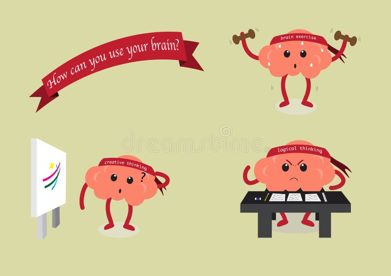 Brain exercise stock vector. Illustration of fitness - 51093498