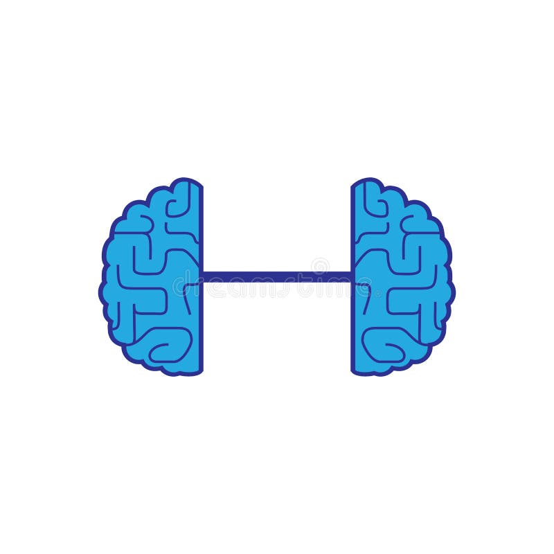 Brain Exercise Vector Logo Template. Brain Barbell Vector Logo Design ...