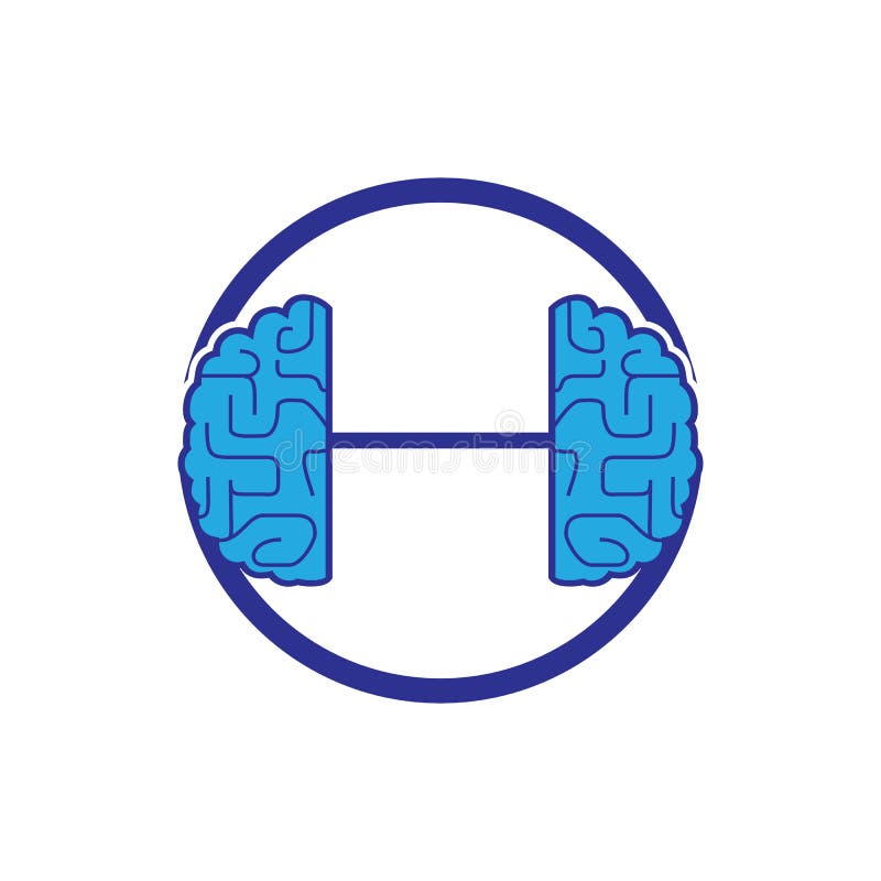 Brain Exercise Vector Logo Template. Brain Barbell Vector Logo Design ...