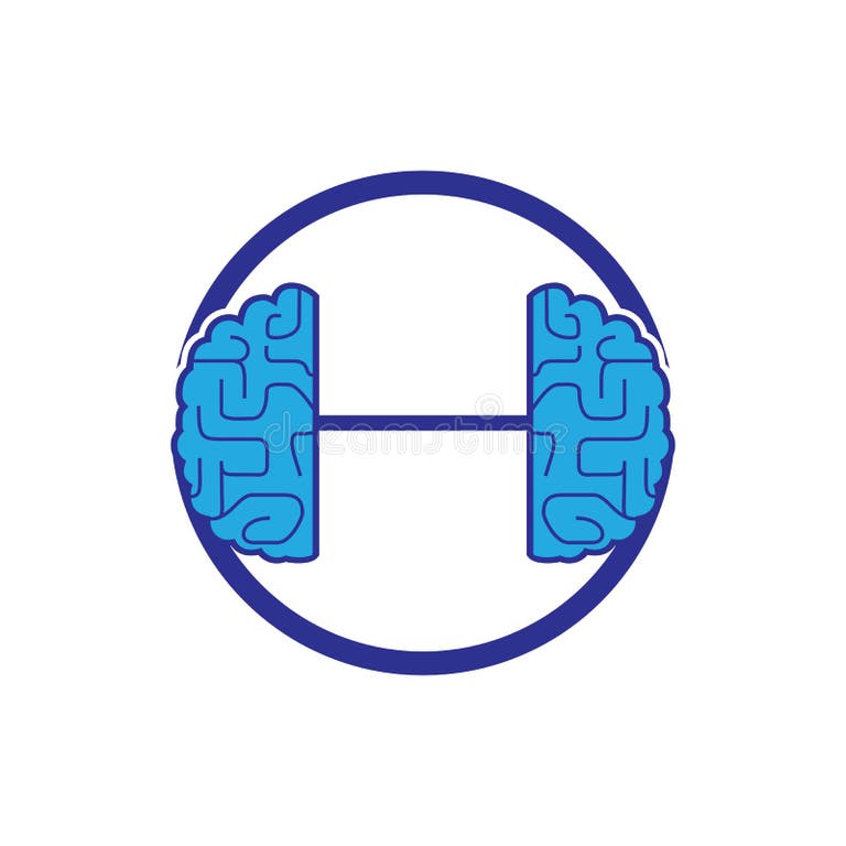 Brain Exercise Vector Logo Template. Brain Barbell Vector Logo Design ...