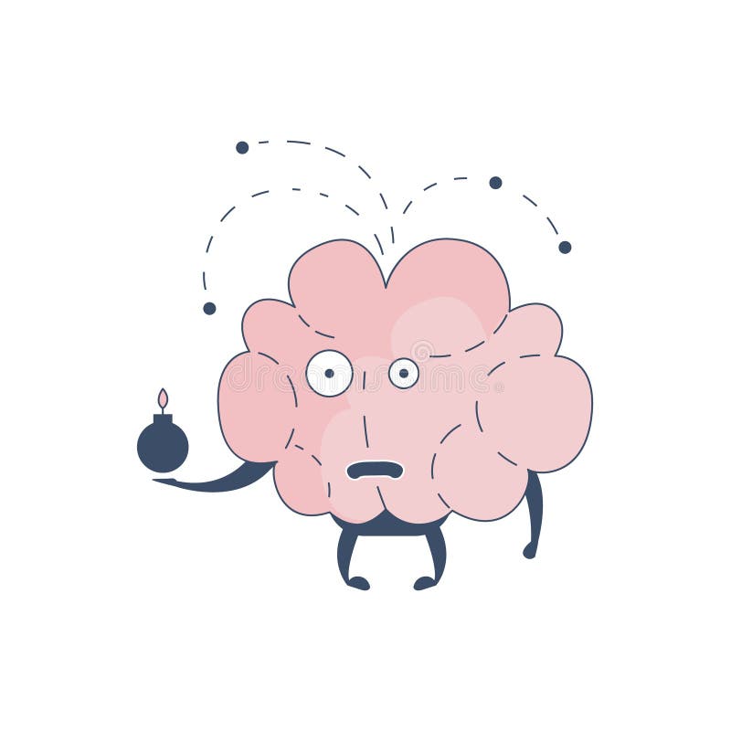 Brain Exploding Comic Character Representing-Verstand En Intellectuele ...