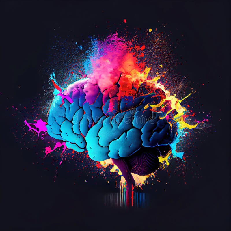 Brain Exploding because of Many Tasks Creativity Concept Made with ...