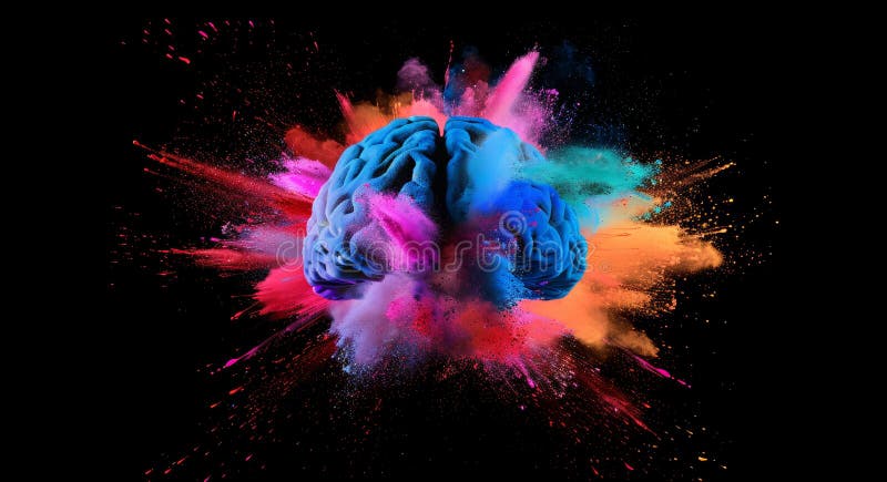 Brain Explosion Concept Art Stock Image - Image of cognition, anxiety ...