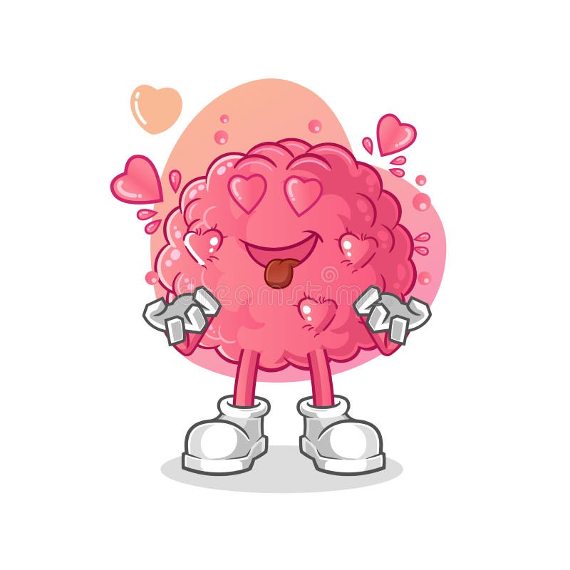 Brain Fallin Love Vector. Cartoon Character Stock Vector - Illustration ...