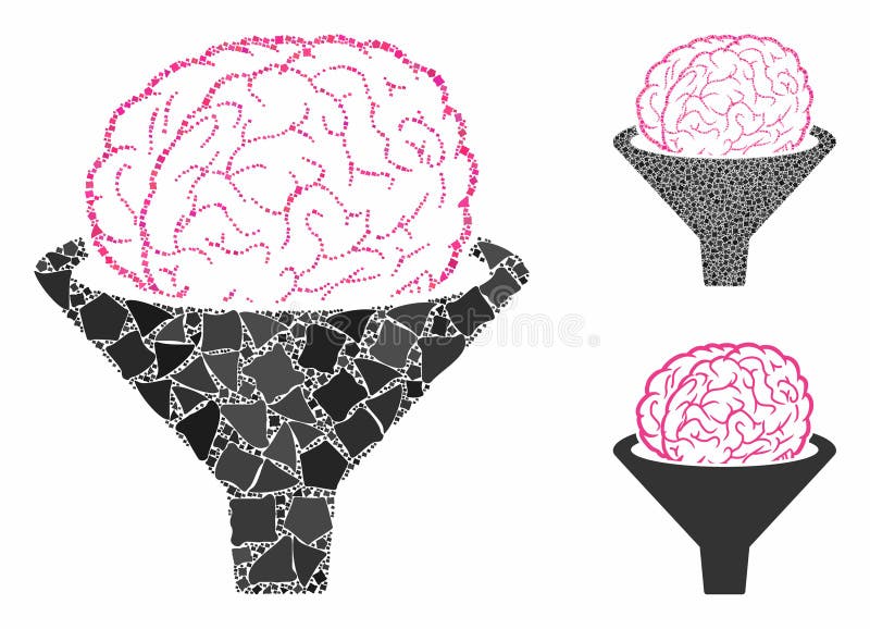 Brain Filter Mosaic and Grunge Designed in USA Seal with Lines Stock ...