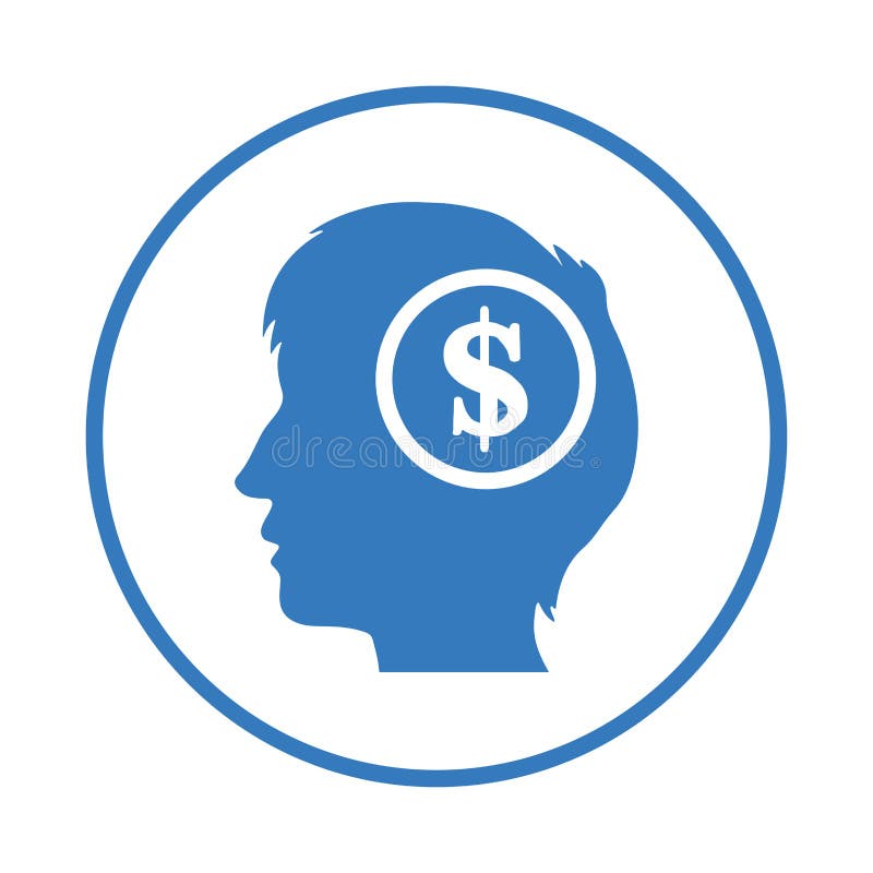 Brain, Finance, Dollar, User Icon. Blue Vector Design. Stock Vector ...