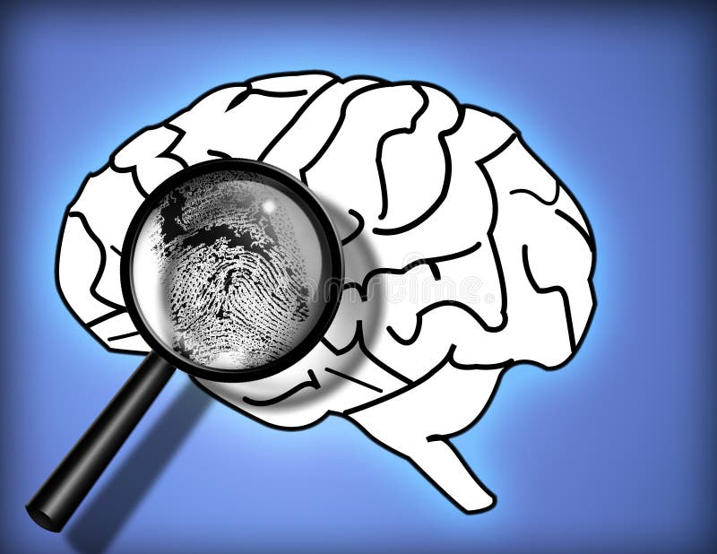 Brain Fingerprint - Identity - Psychoanalysis Stock Illustration ...