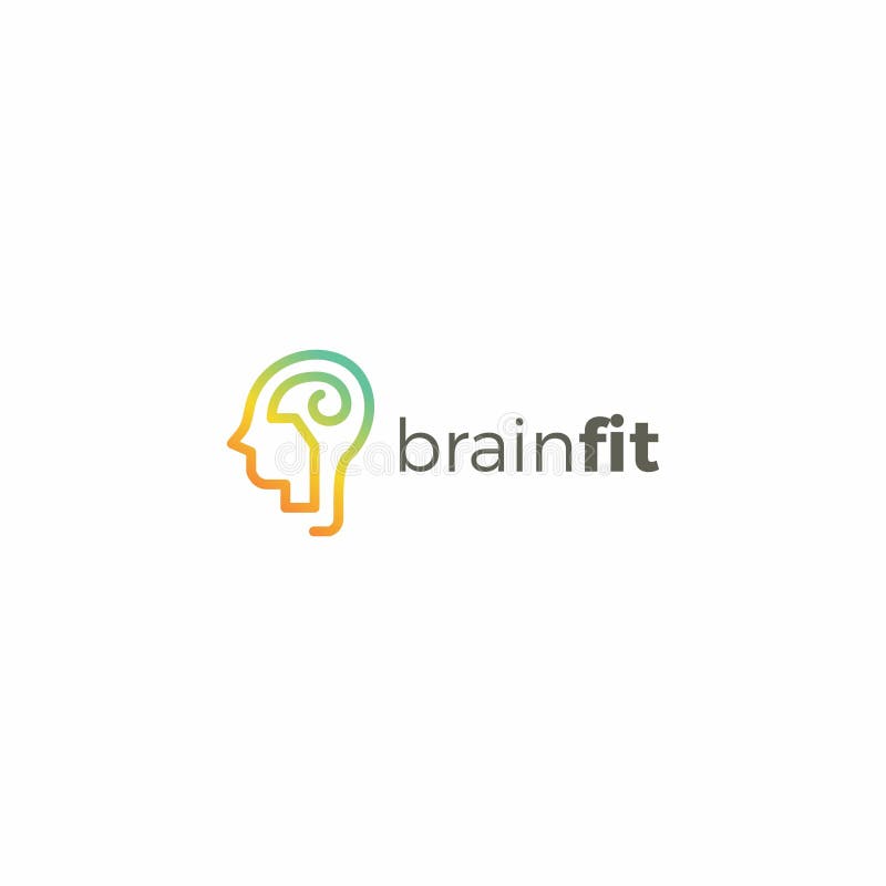 Brain Fit Logo Simple. Brain Vector Illustration Stock Vector ...