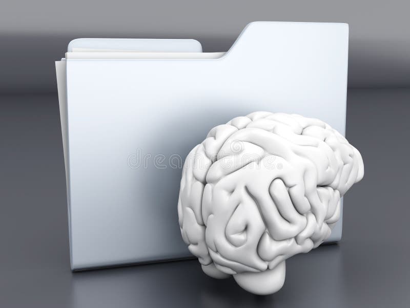Brain Folder stock illustration. Illustration of nervous - 31351054