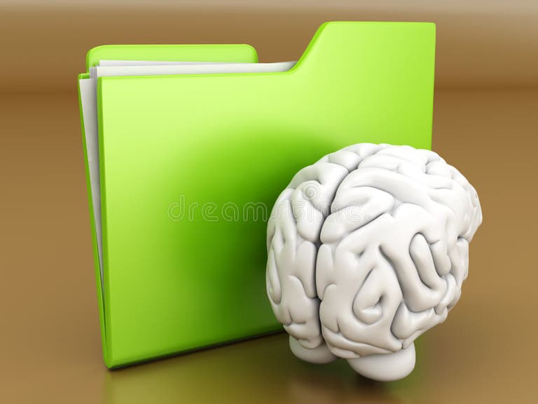 Brain Folder stock illustration. Illustration of creativity - 31351068