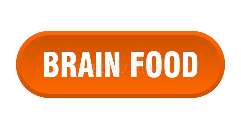 Brain Food Label. Brain Food Isolated Seal. Sticker. Sign Stock Vector ...