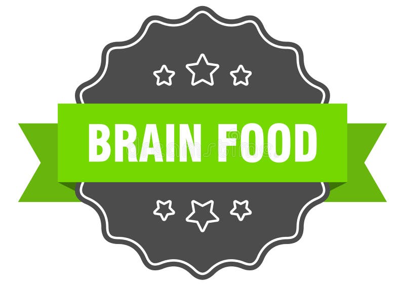 Brain Food Label. Brain Food Isolated Seal. Sticker. Sign Stock Vector ...