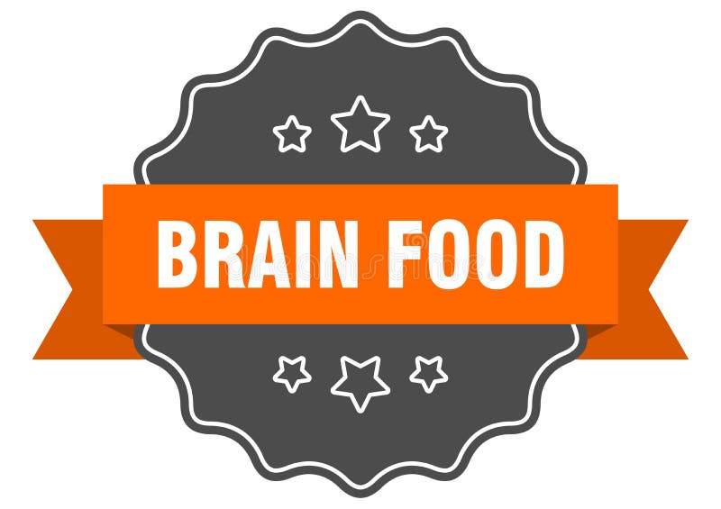 Brain Food Label. Brain Food Isolated Seal. Sticker. Sign Stock Vector ...